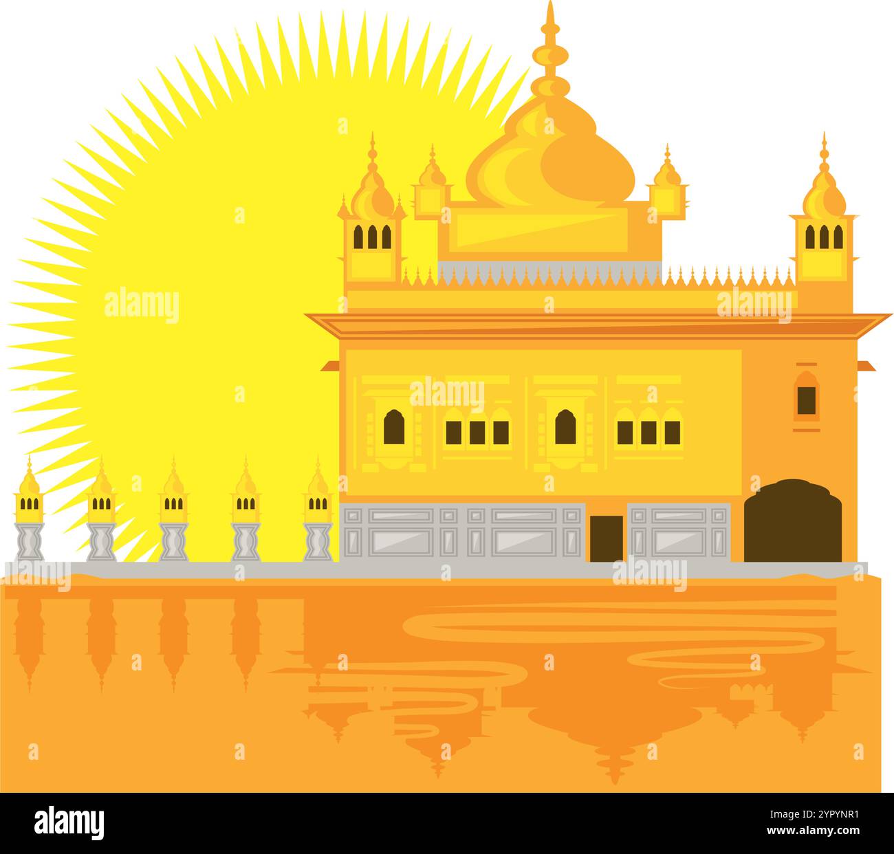 golden temple in india Stock Vector Image & Art - Alamy