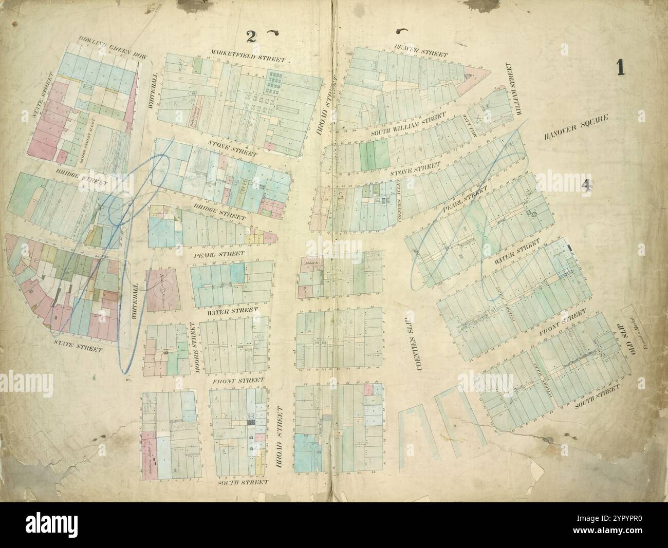 Plate 1: Map bounded by Bowling Green Row, Marketfield Street, Beaver ...