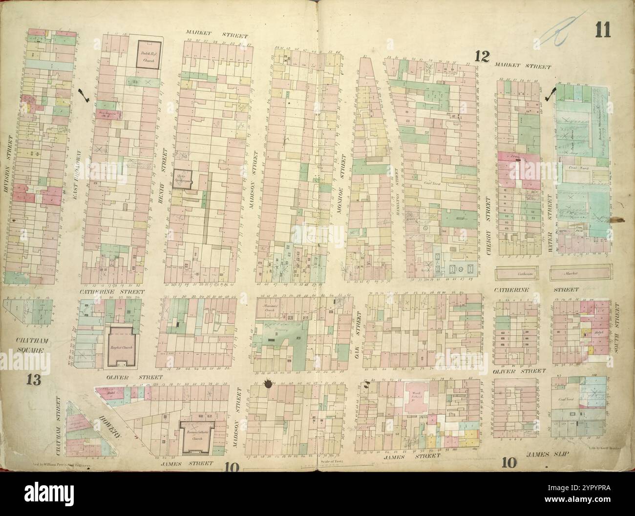 Plate 11: Map bounded by Market Street, South Street, James Slip, James ...