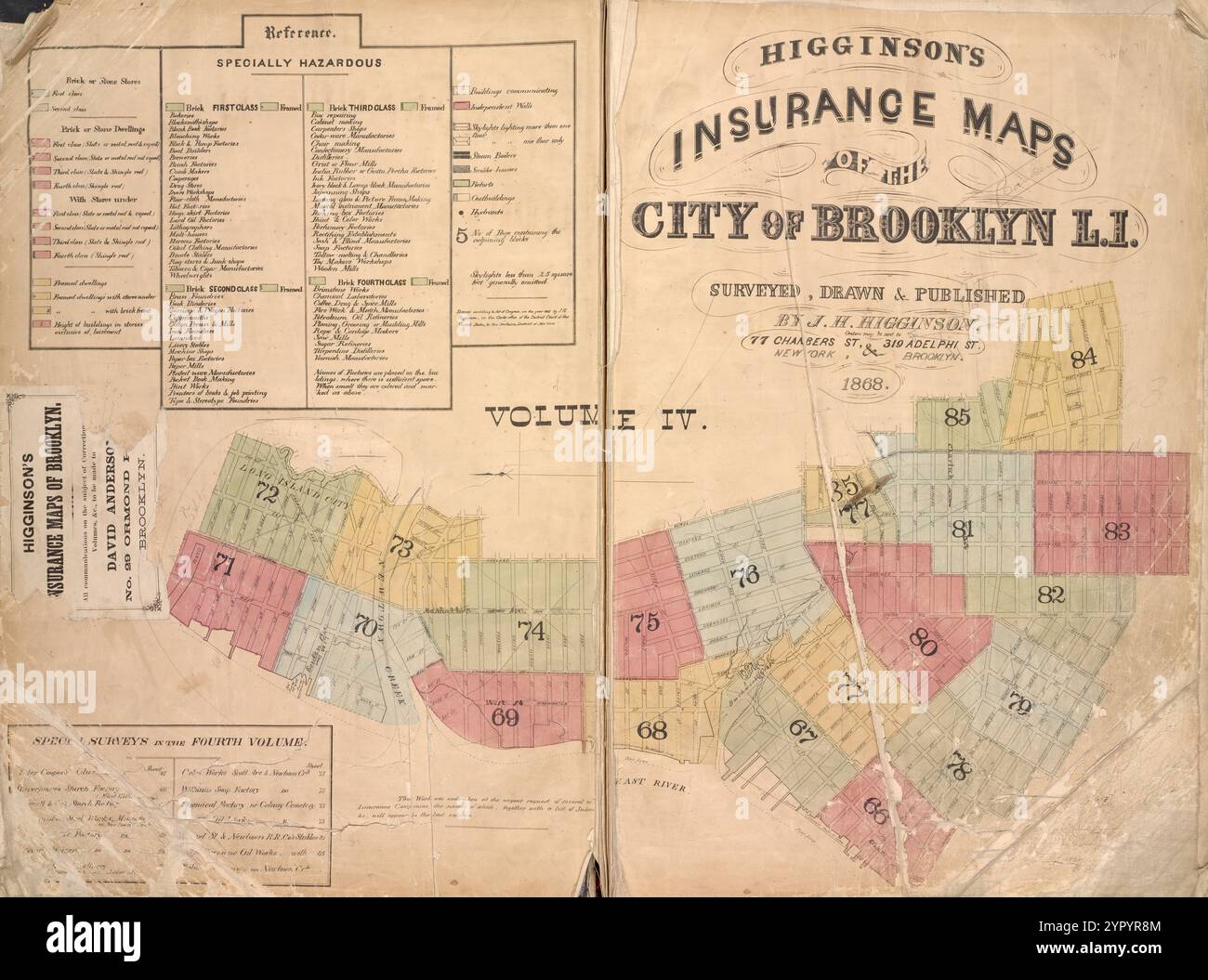 Higginson's Insurance Maps of the city of Brooklyn L.I. , Vol. 4 ...