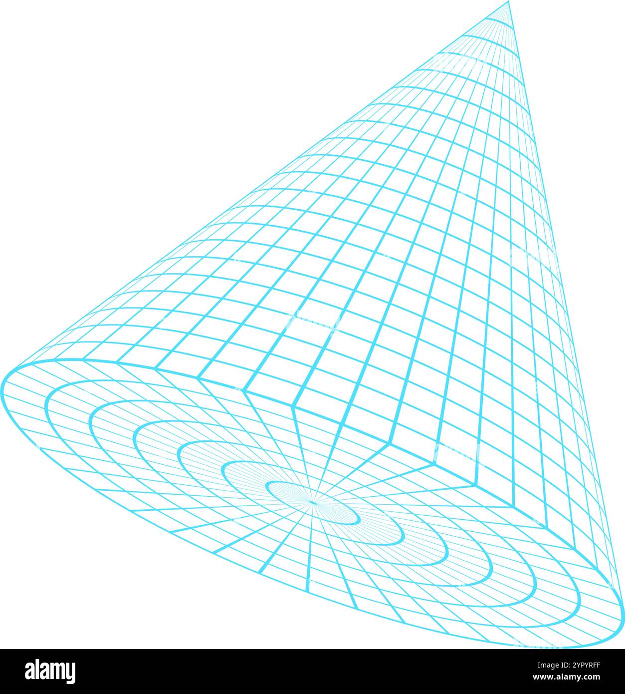 Cyberpunk 3d Mesh Cone Stock Vector Image & Art - Alamy