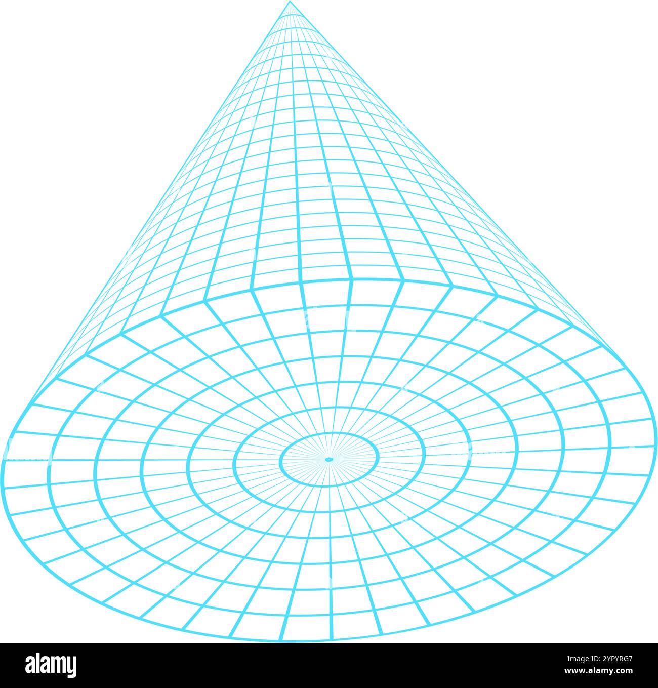 Y2k 3d Wireframe Cone Stock Vector Image & Art - Alamy