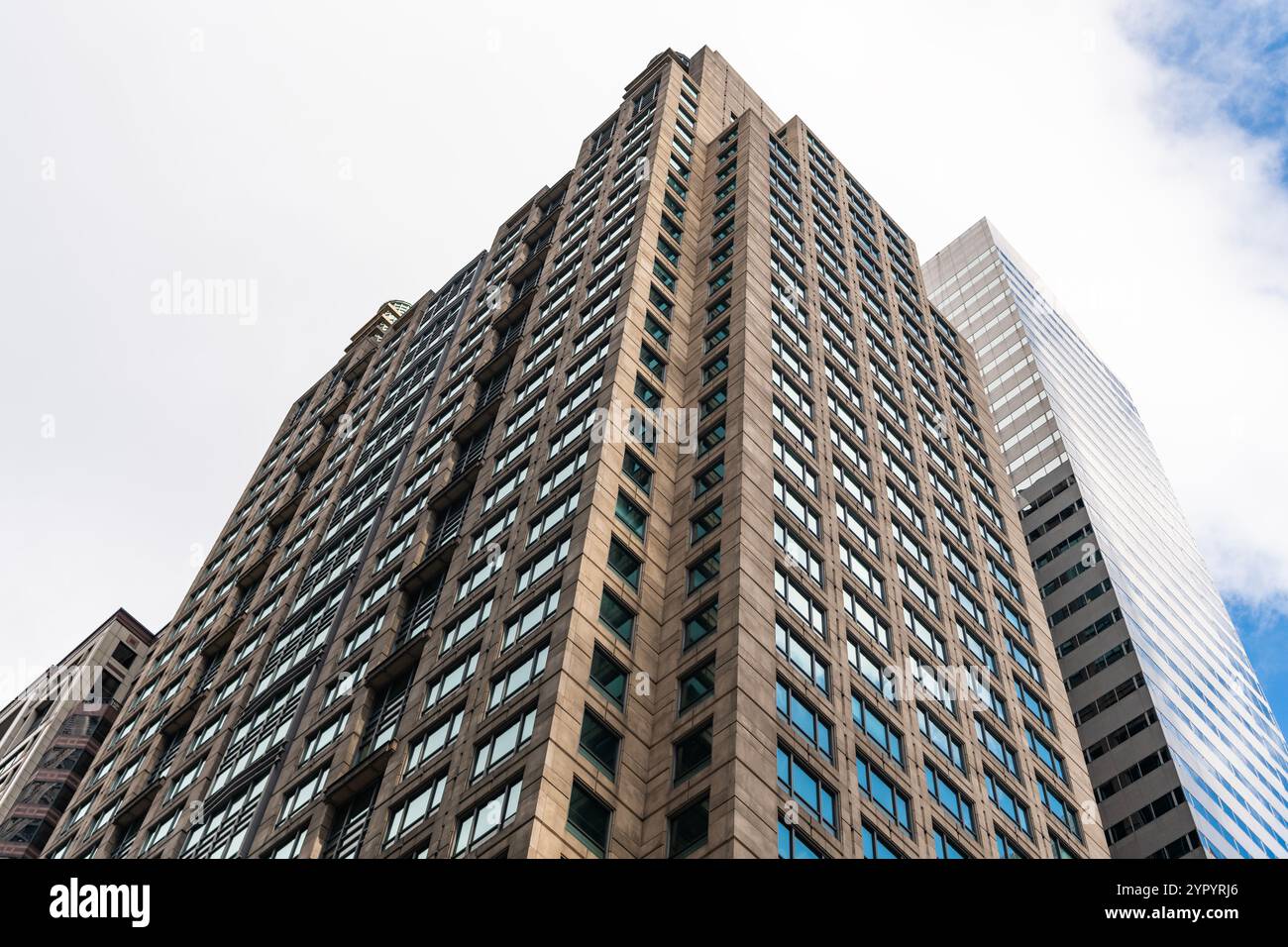 City architecture. Architecture of modern office building. Perspective ...