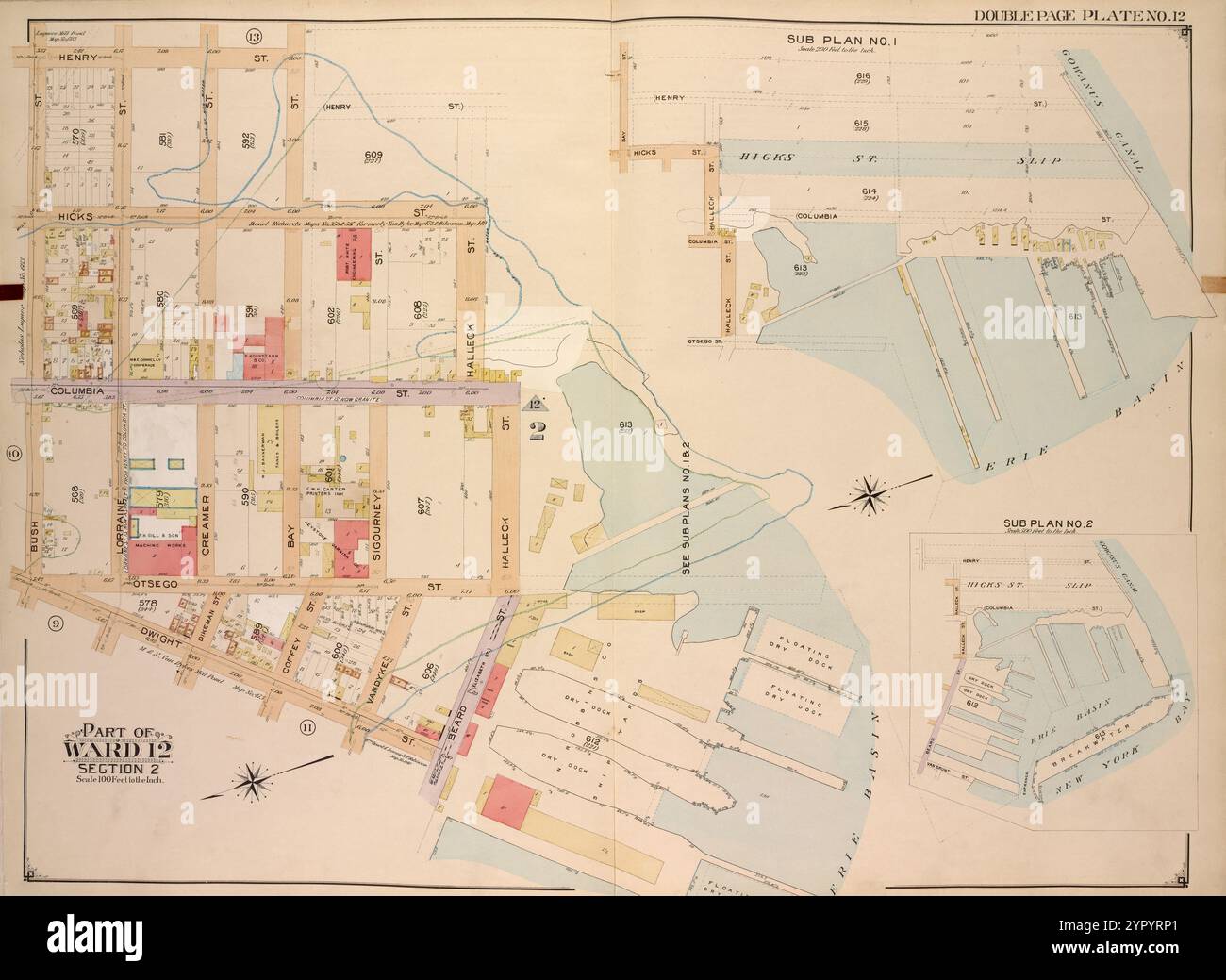 Brooklyn, Vol. 1, Double Page Plate No. 12; Part of Ward 12, Section 2 ...