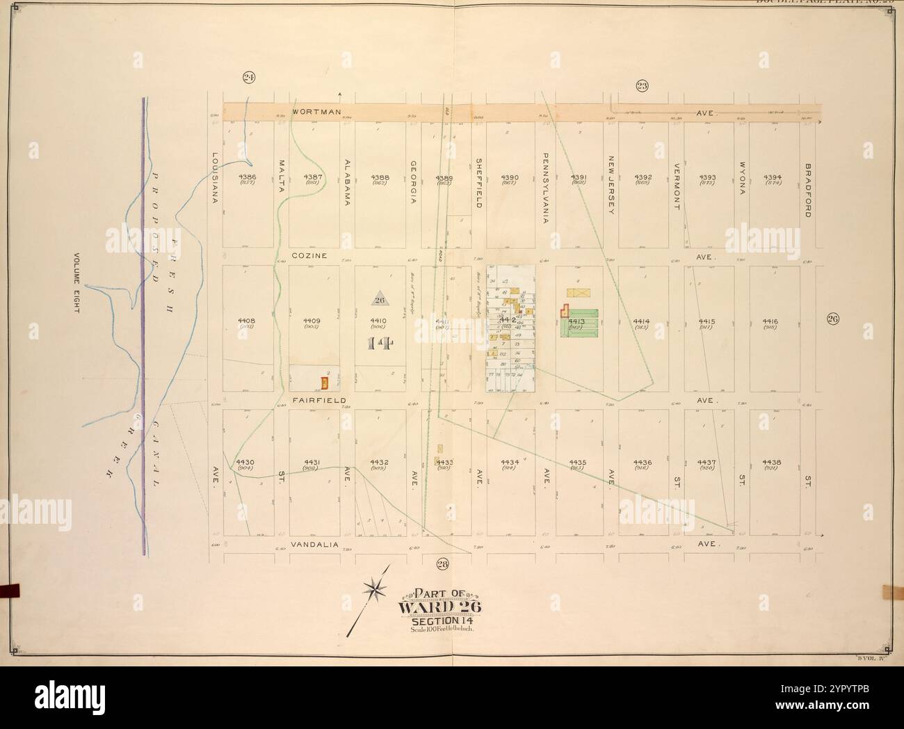 Brooklyn, Vol. 4, Double Page Plate No. 25; Part of Ward 26; Sections ...