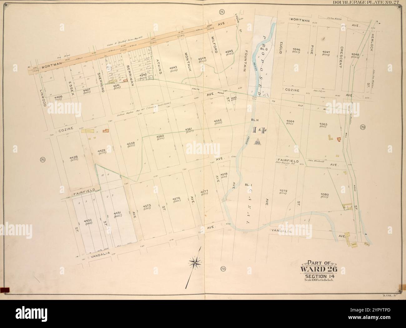 Brooklyn, Vol. 4, Double Page Plate No. 27; Part of Ward 26; Sections ...