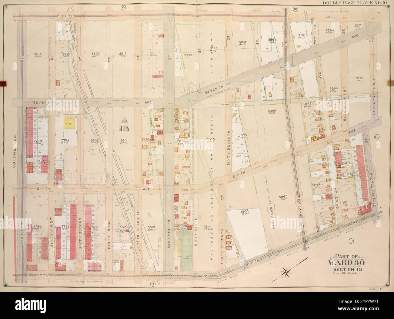 Brooklyn, Vol. 6, Double Page Plate No. 10; Part of Ward 30, Section 18 ...
