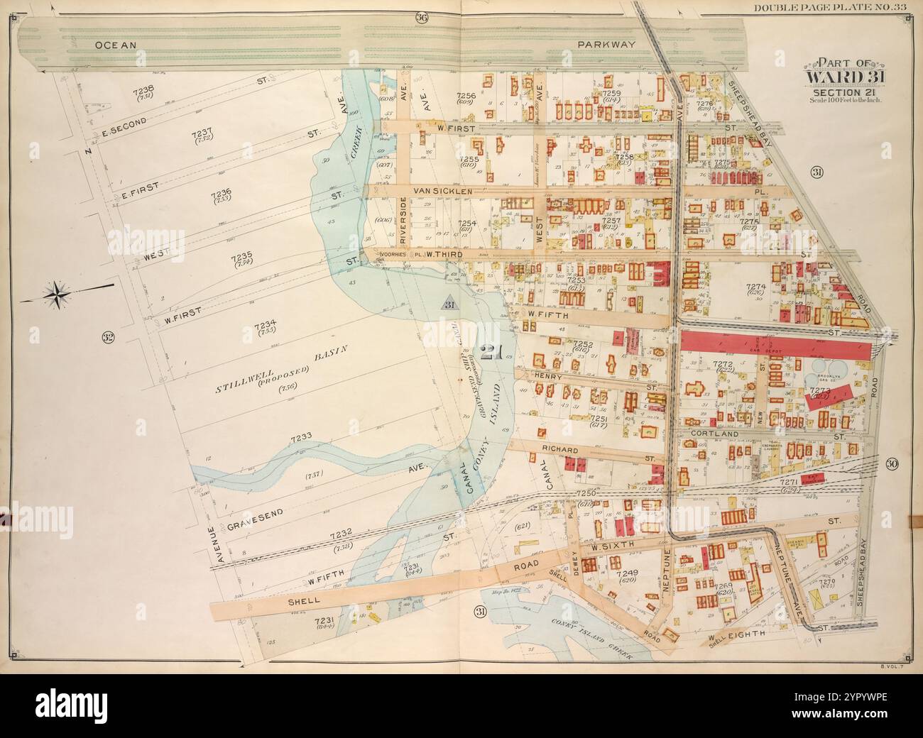 Brooklyn, Vol. 7, Double Page Plate No. 33; Part of Ward 31, Section 21 ...