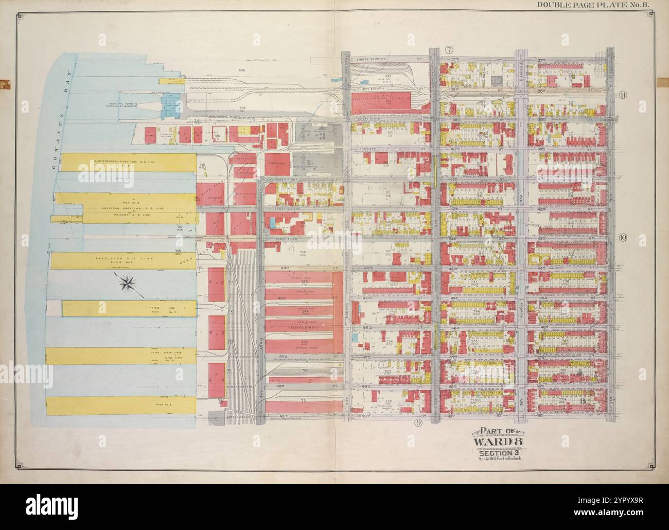 Brooklyn, Vol. 1, Double Page Plate No. 8; Part of Ward 8, Section 3 ...