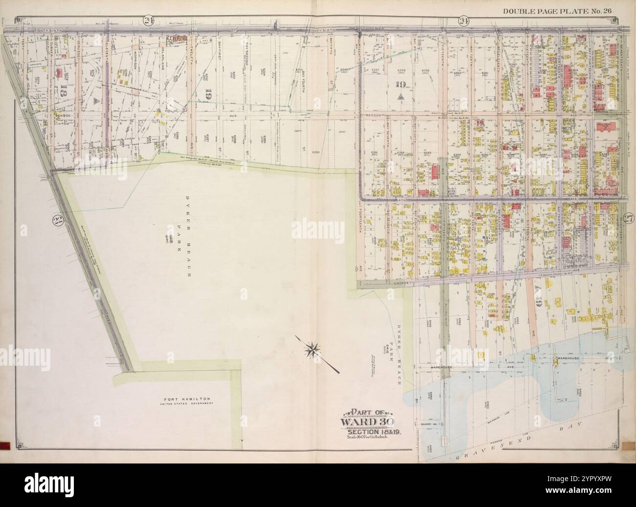 Brooklyn, Vol. 2, Double Page Plate No. 26; Part of Ward 30, Sections 18 & 19; [Map bounded by ...