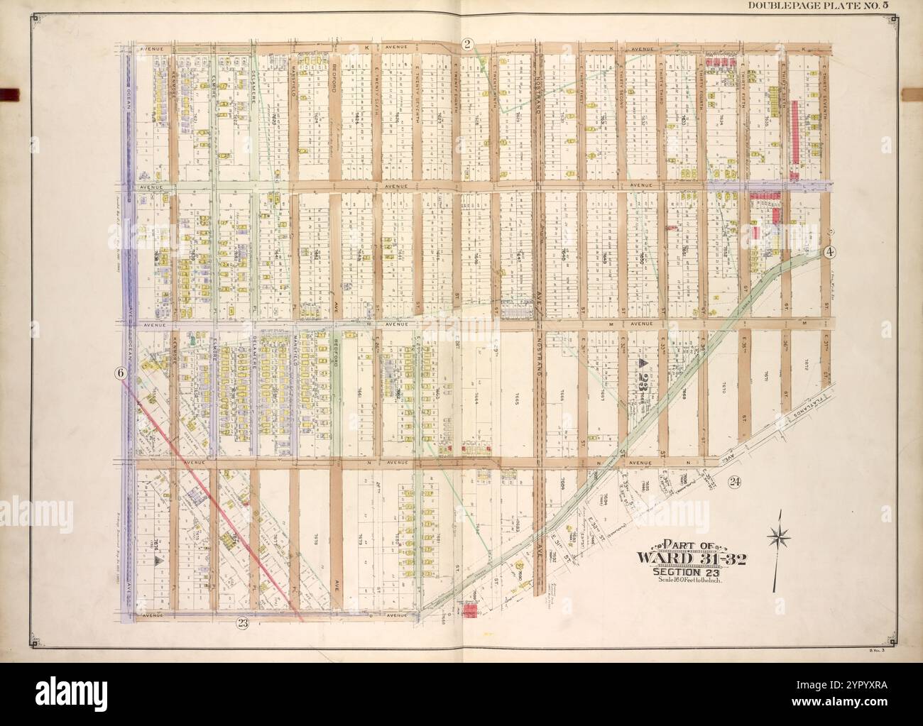 Brooklyn, Vol. 3, Double Page Plate No. 5; Part of Wards 31 & 32 ...