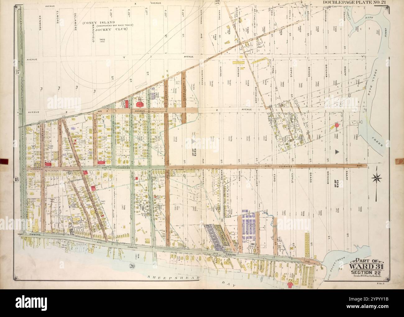 Brooklyn, Vol. 3, Double Page Plate No. 21; Part of Ward 31, Section 22 ...