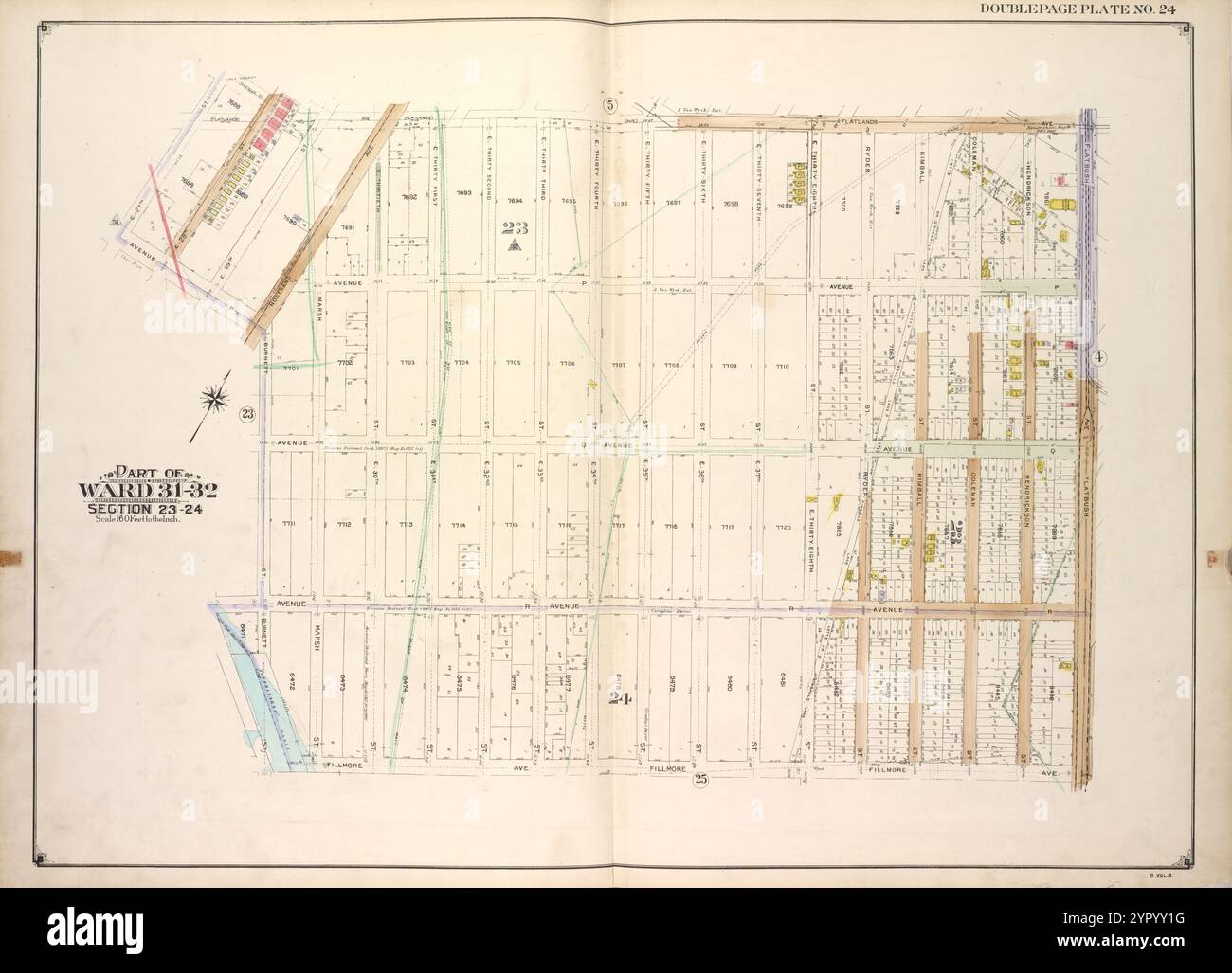 Brooklyn, Vol. 3, Double Page Plate No. 24; Part of Wards 31-32 ...