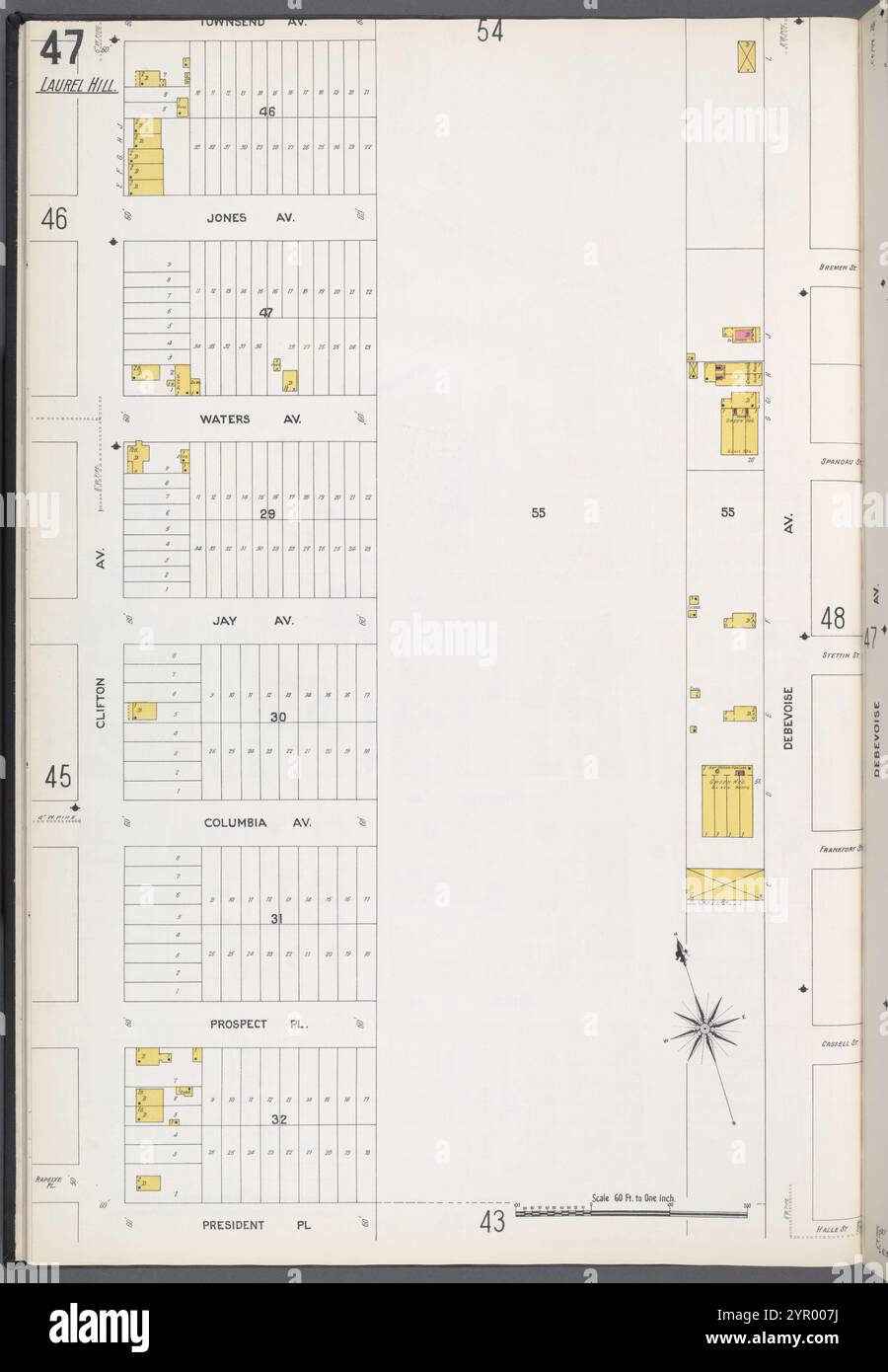 Queens V. 3, Plate No. 47 [Map bounded by Townsend Ave., Debevoise Ave ...