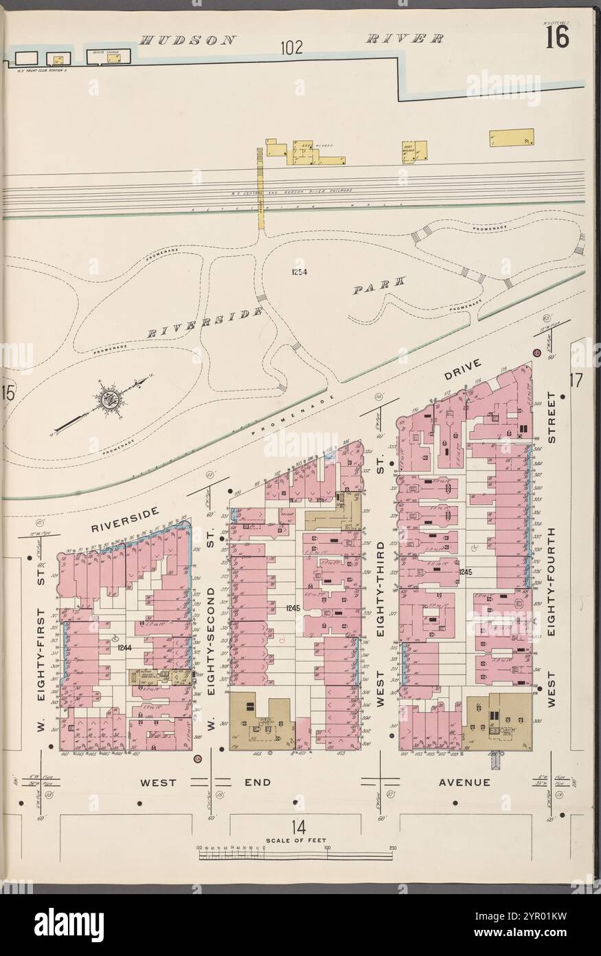 Manhattan V. 7, Plate No. 16 [Map bounded by Hudson River, W. 84th St ...