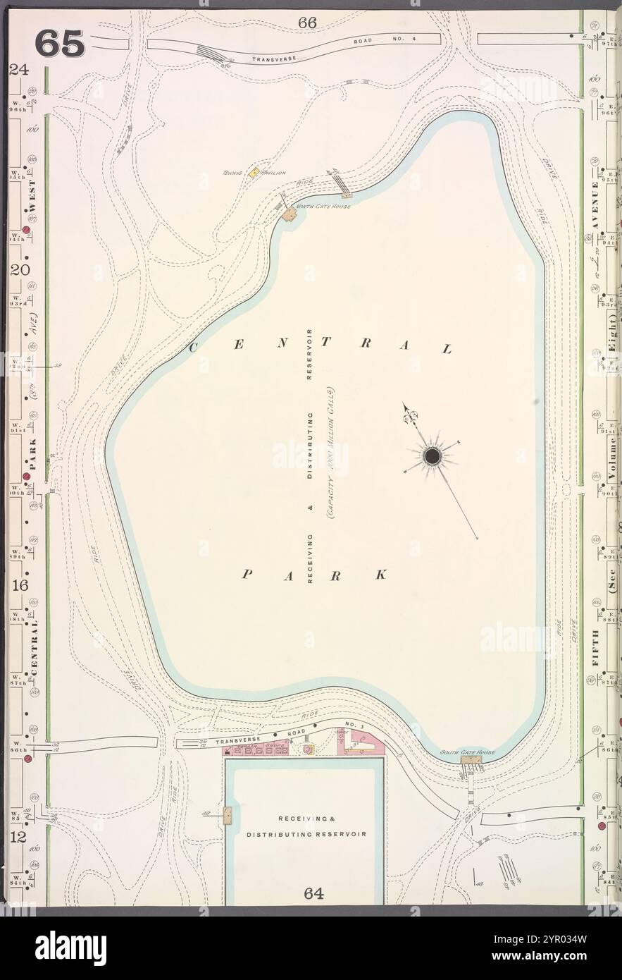Manhattan, V. 7, Plate No. 65 [Map bounded by Central Park West, 5th ...