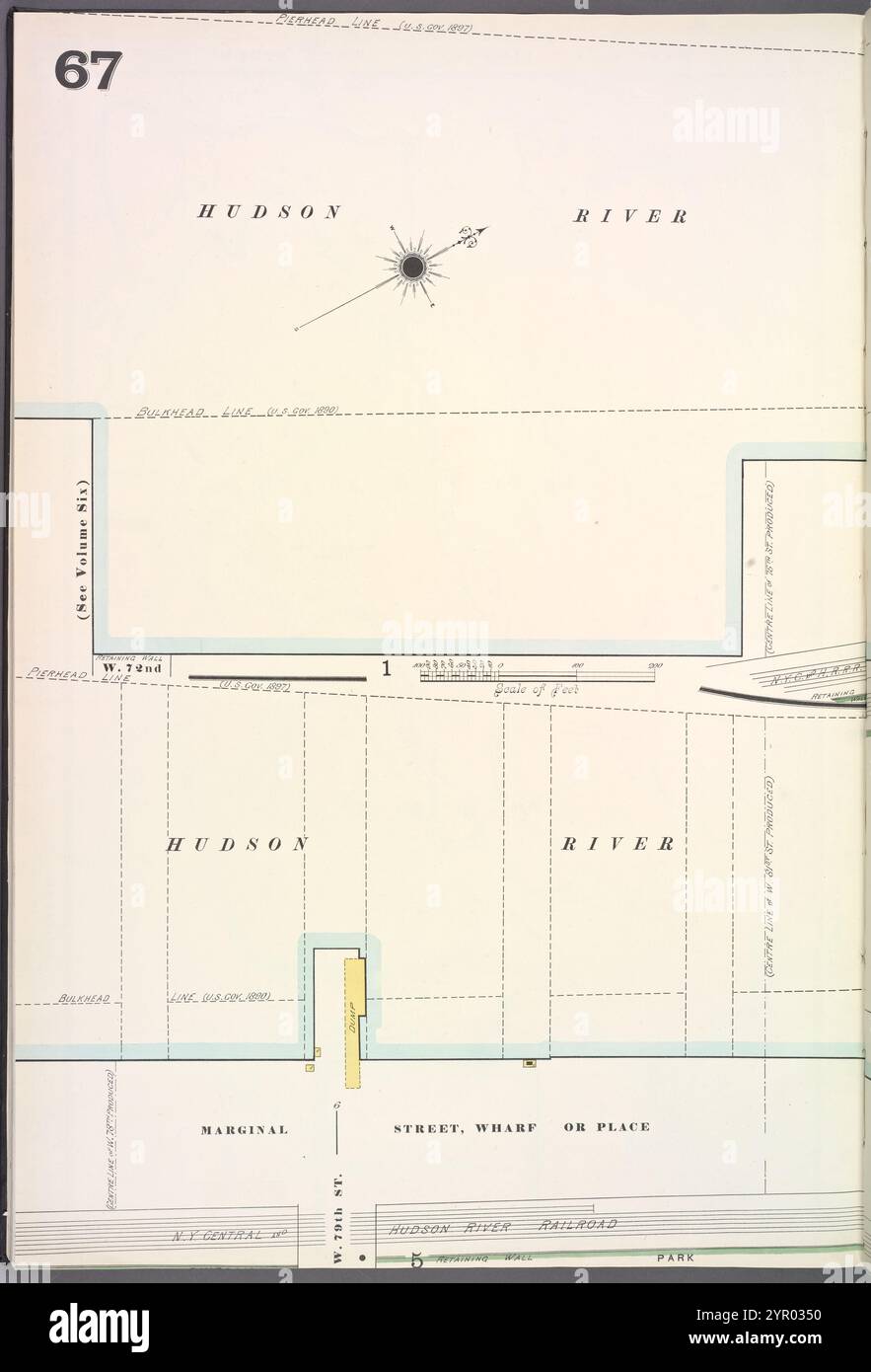 Manhattan, V. 7, Plate No. 67 [Map bounded by Hudson River, Marginal St ...