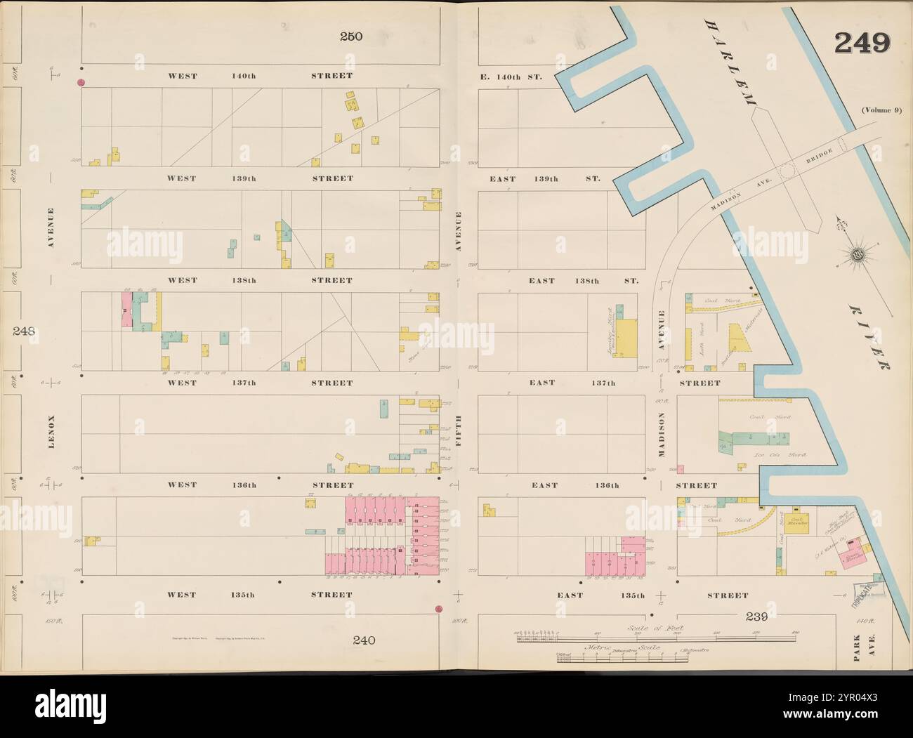 Manhattan, V. 11, Double Page Plate No. 249 [Map bounded by W. 140th St ...