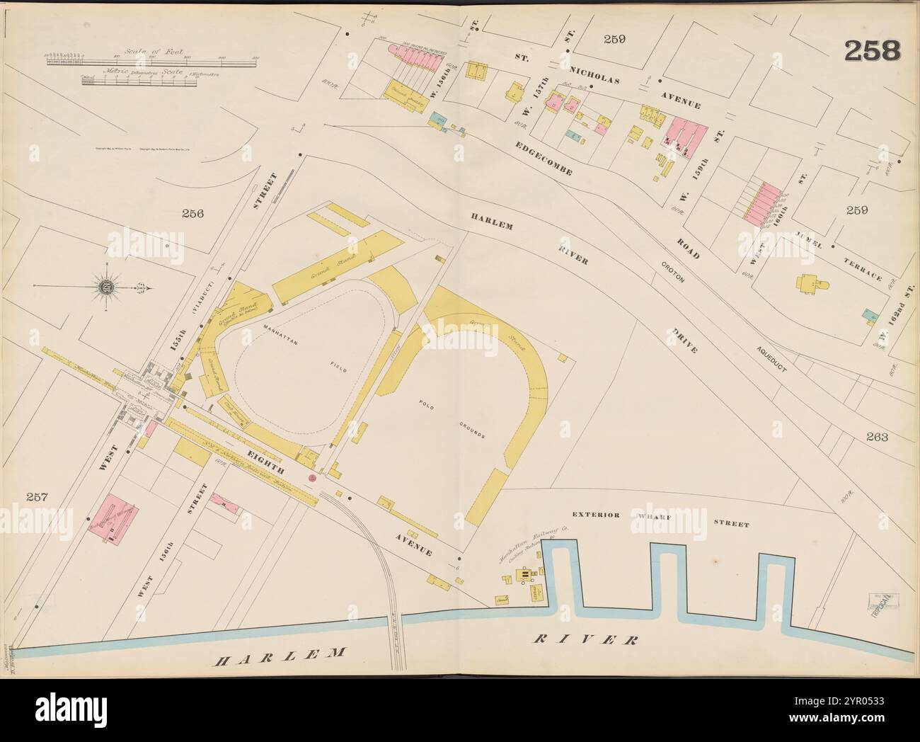 Manhattan, V. 11, Double Page Plate No. 258 [Map bounded by St ...
