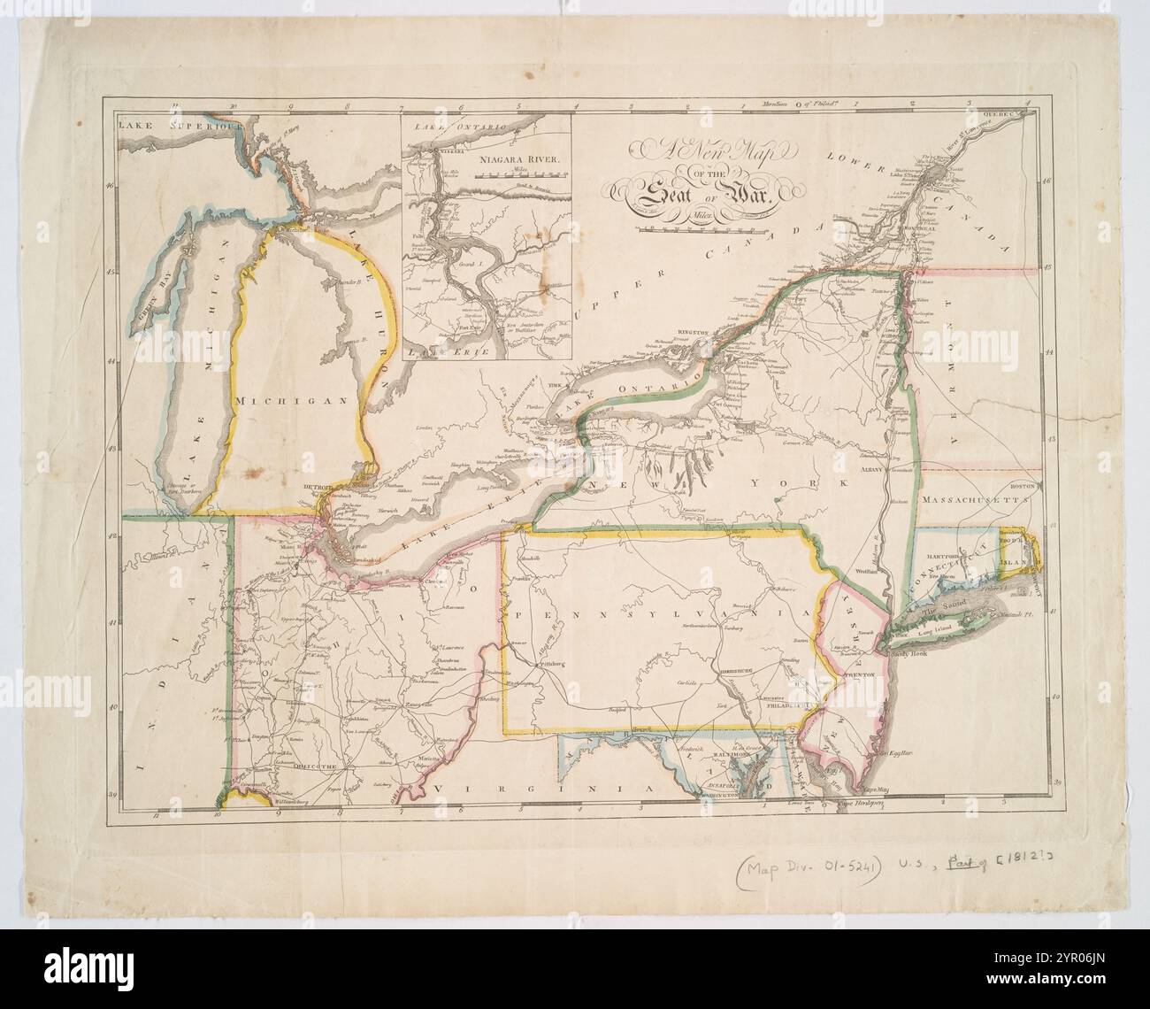 United states history war of 1812 maps hi-res stock photography and ...