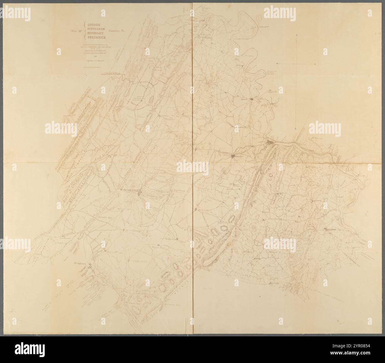 Map of Loudon [sic], Jefferson, Berkeley, Frederick Counties, Va ...