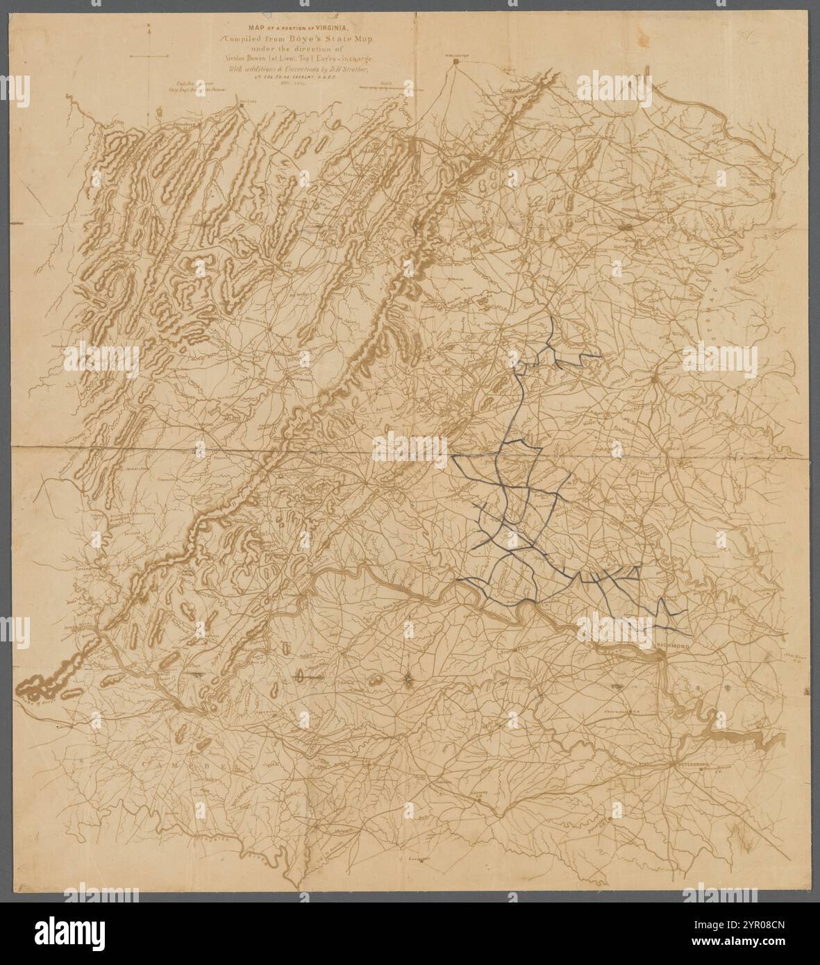 Map of a portion of Virginia: compiled from BÃ¶ye's state map 1862-11 ...