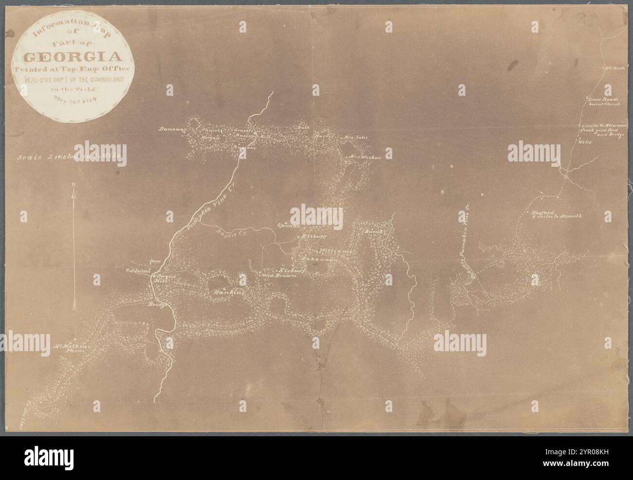Information map of part of Georgia 1864 by United States. Army. Dept ...