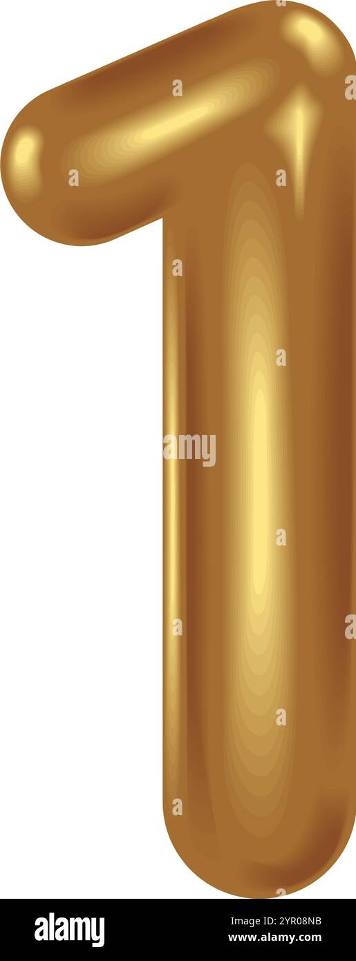 golden number one Stock Vector Image & Art - Alamy