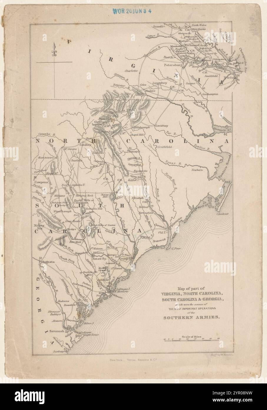 Map of part of Virginia, North Carolina, South Carolina, & Georgia ...