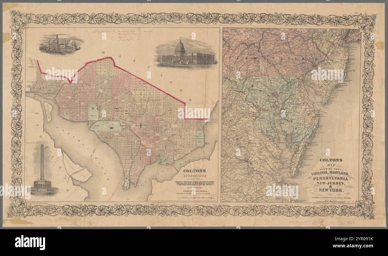 Colton's Georgetown and the city of Washington ... ; [and] Colton's map ...