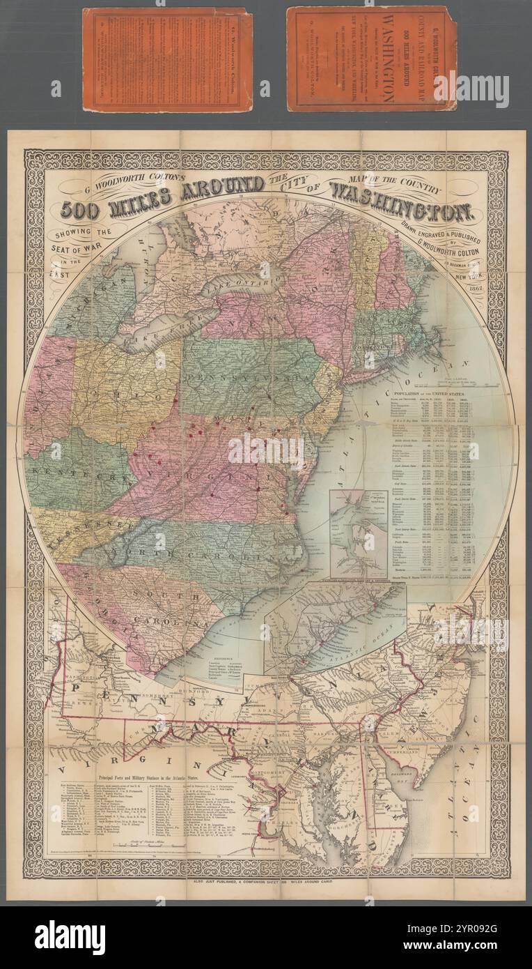 G. Woolworth Colton's 500 miles around the city of Washington 1862 by ...