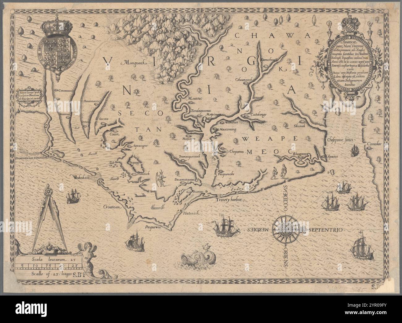 John white map 1585 hi-res stock photography and images - Alamy