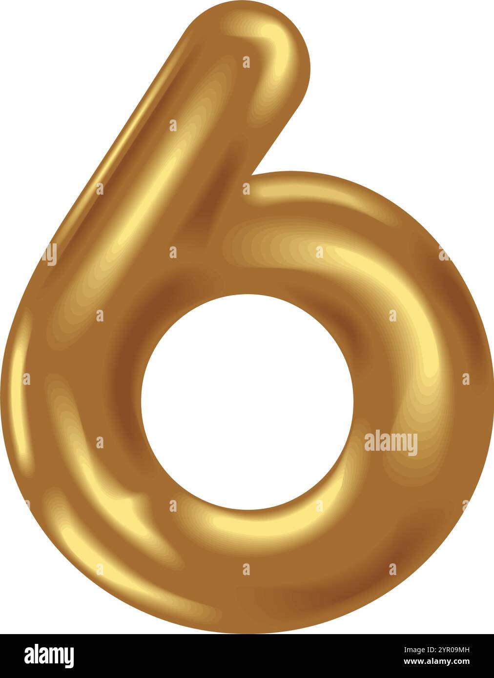 golden number six Stock Vector Image & Art - Alamy