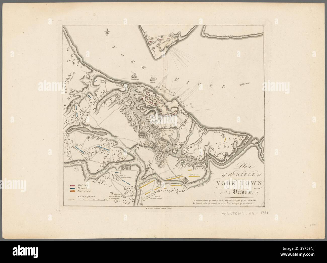 Siege of yorktown plan hi-res stock photography and images - Alamy