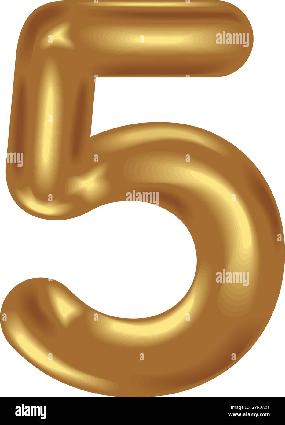 golden number five Stock Vector Image & Art - Alamy
