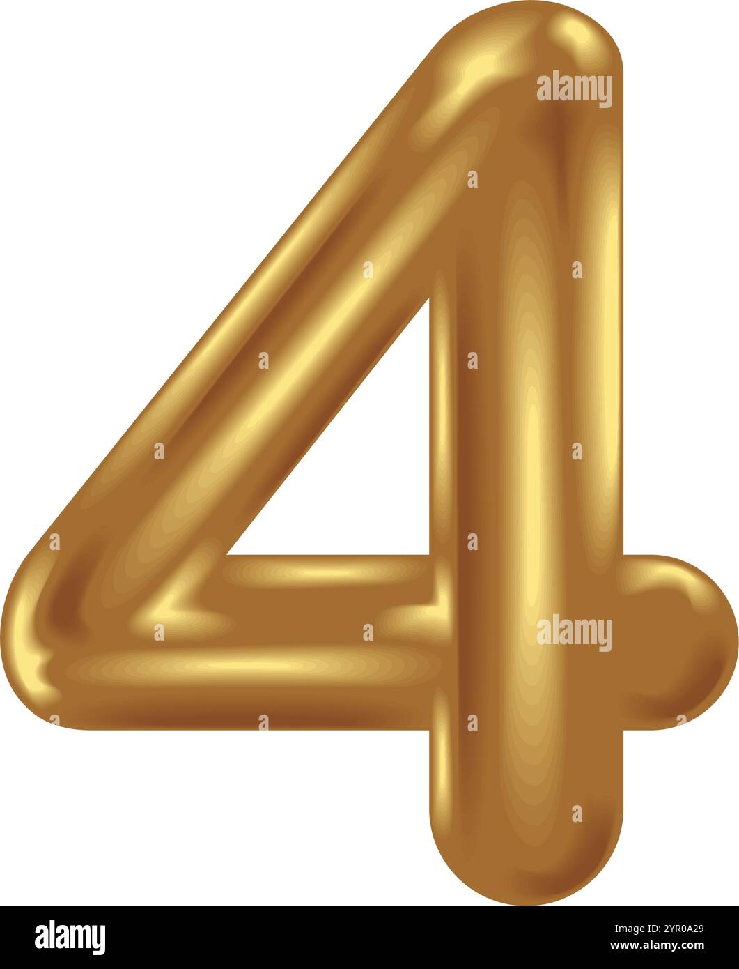 golden number four Stock Vector Image & Art - Alamy