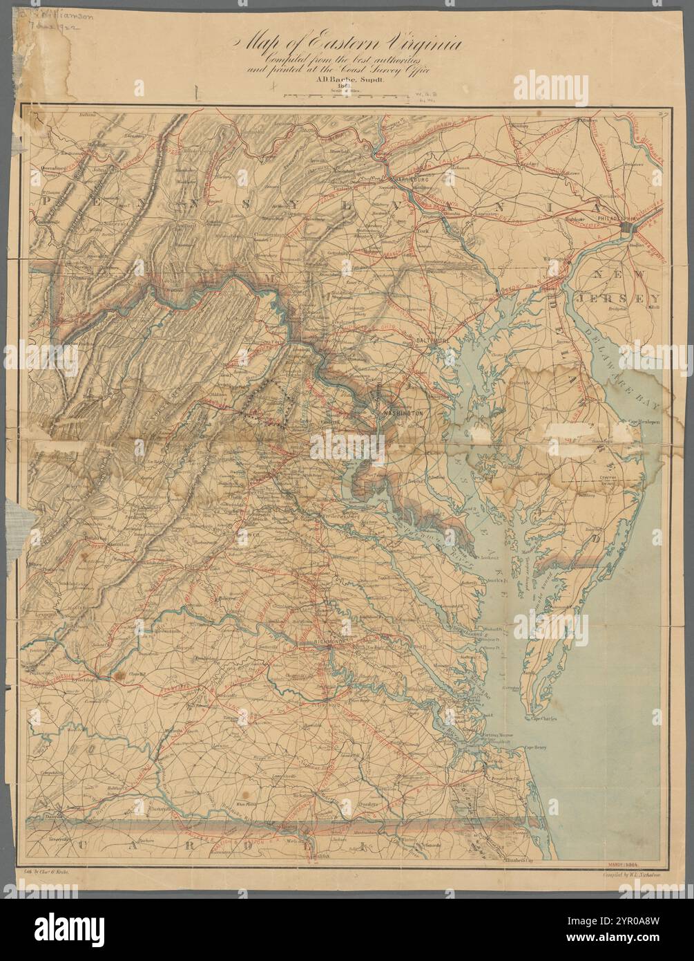 Map of eastern Virginia : compiled from the best authorities and ...