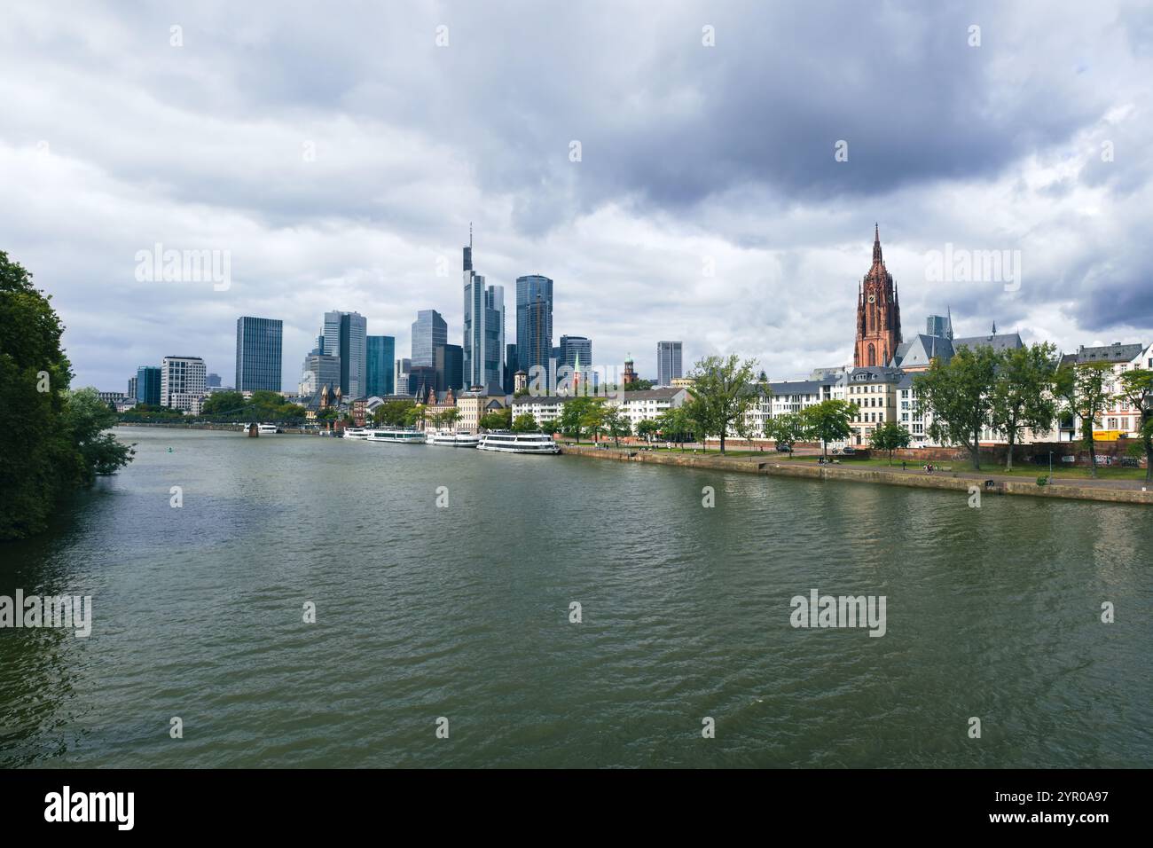 Main Fluss, Frankfurt am Main, Germany 2025. Frankfurt am Main city ...