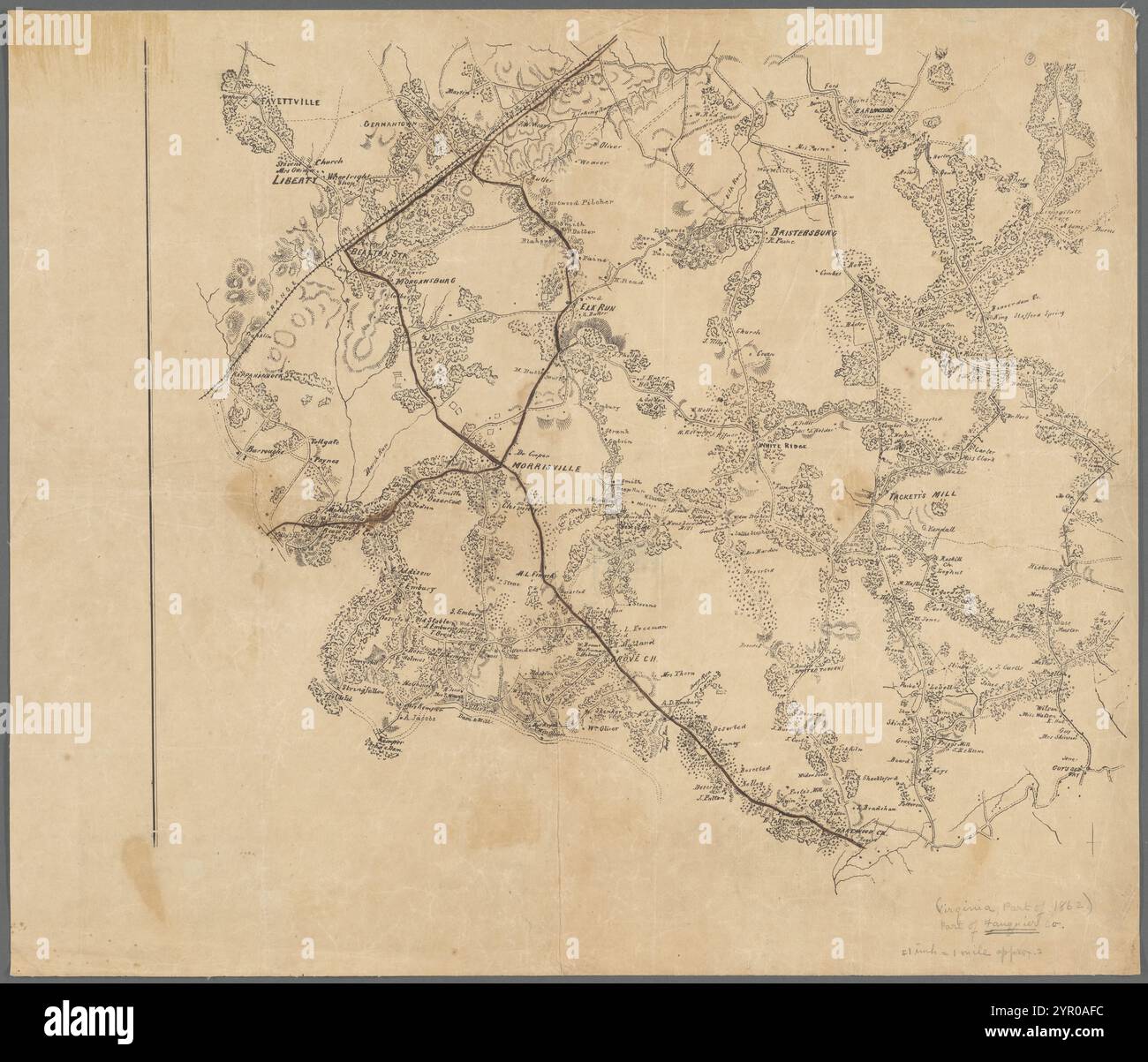 Fauquier county map hi-res stock photography and images - Alamy