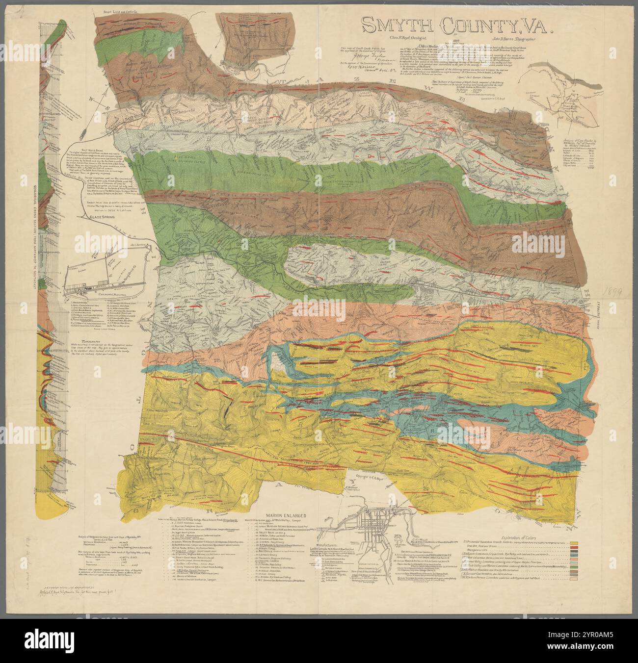 Smyth county map hi-res stock photography and images - Alamy
