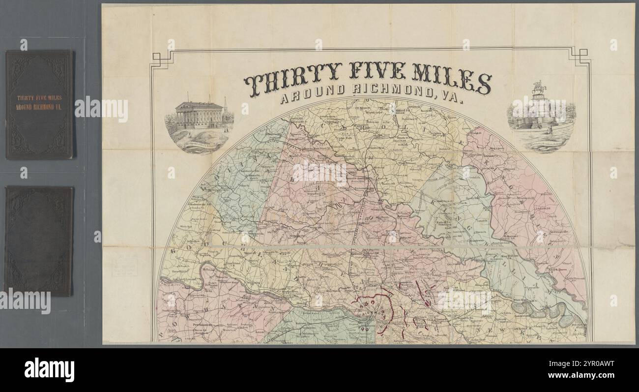 Thirty five miles around Richmond, Va. 1867 Stock Photo - Alamy