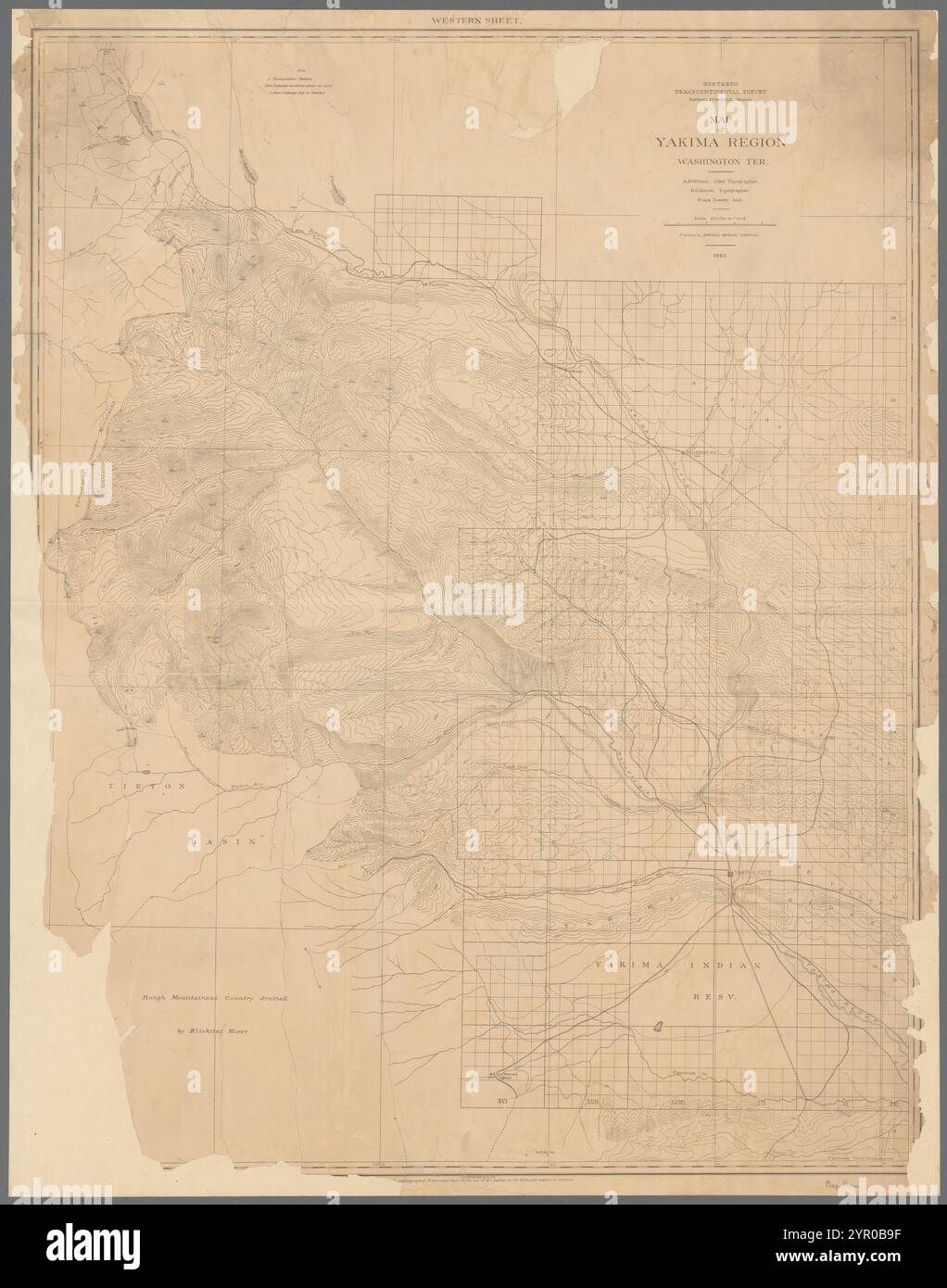 Yakima map hi-res stock photography and images - Alamy