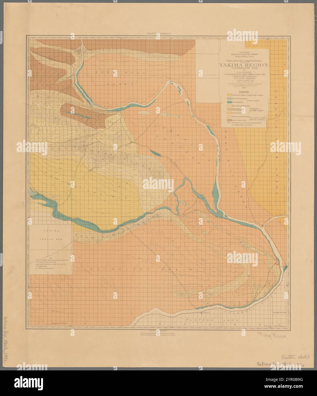 Preliminary agricultural map of Yakima region, Washington Ter. 1883 by ...