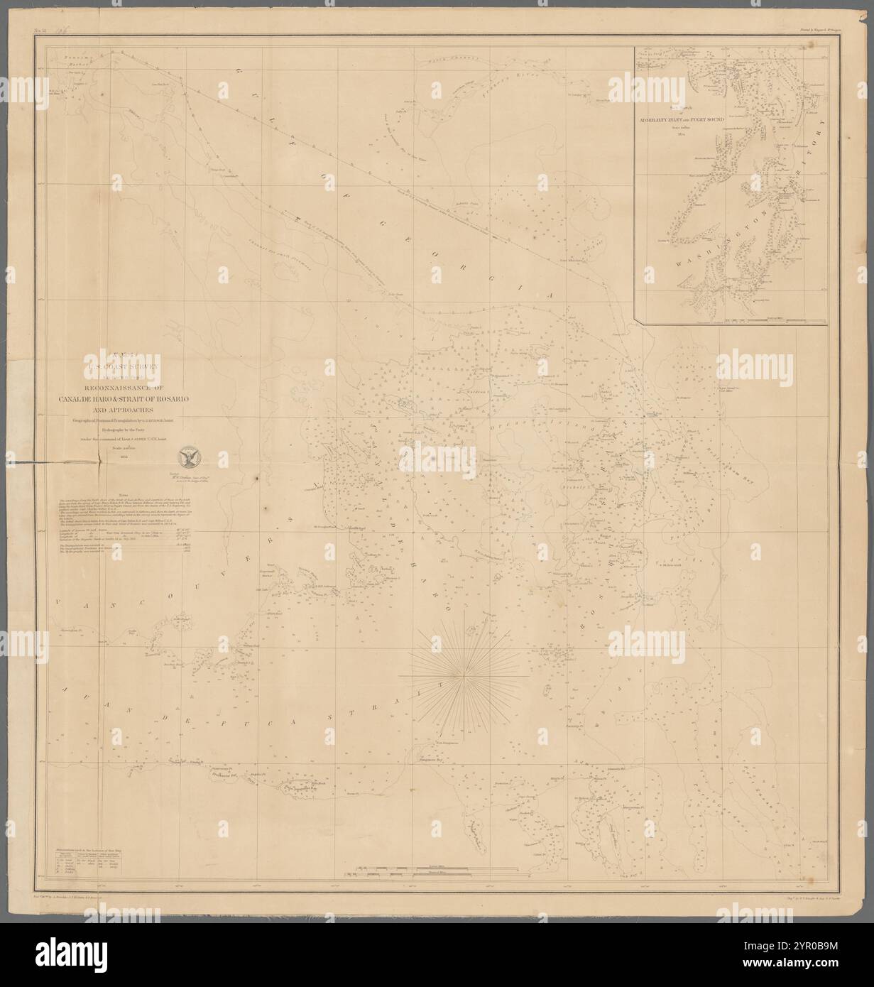 Reconnaissance of Canal de Haro & Strait of Rosario and approaches 1854 ...