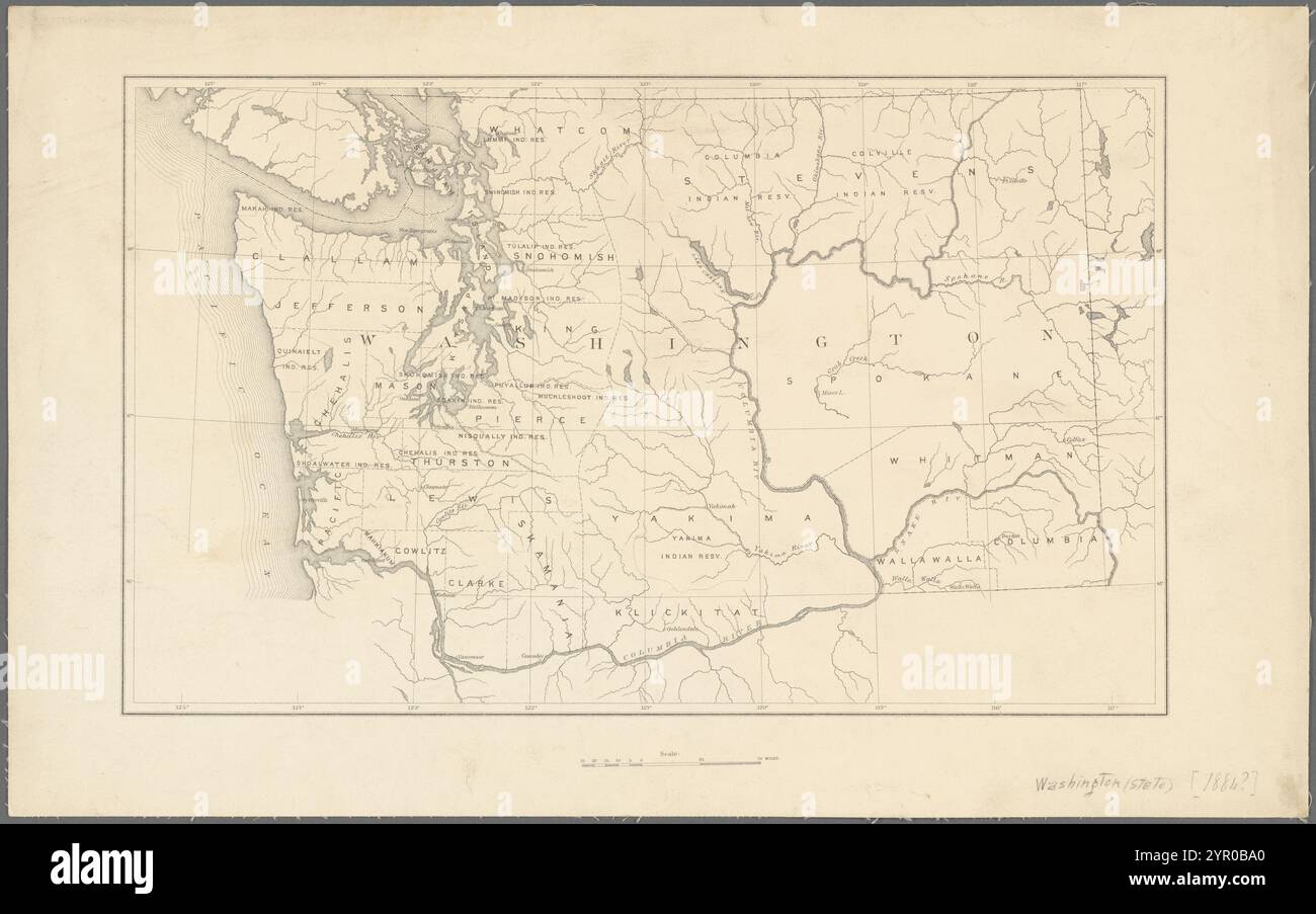 Map of Washington Territory : probably prepared for the tenth census of ...