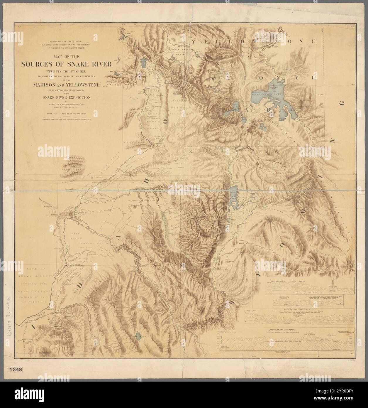 Map of the sources of Snake River : with its tributaries together with ...