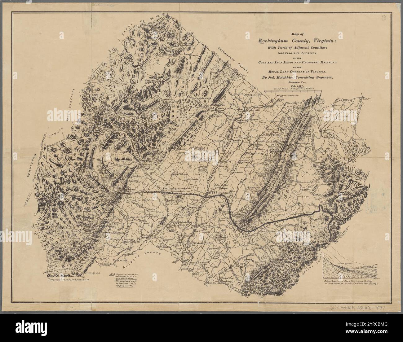 Map of Rockingham County, Virginia : with parts of adjacent counties ...