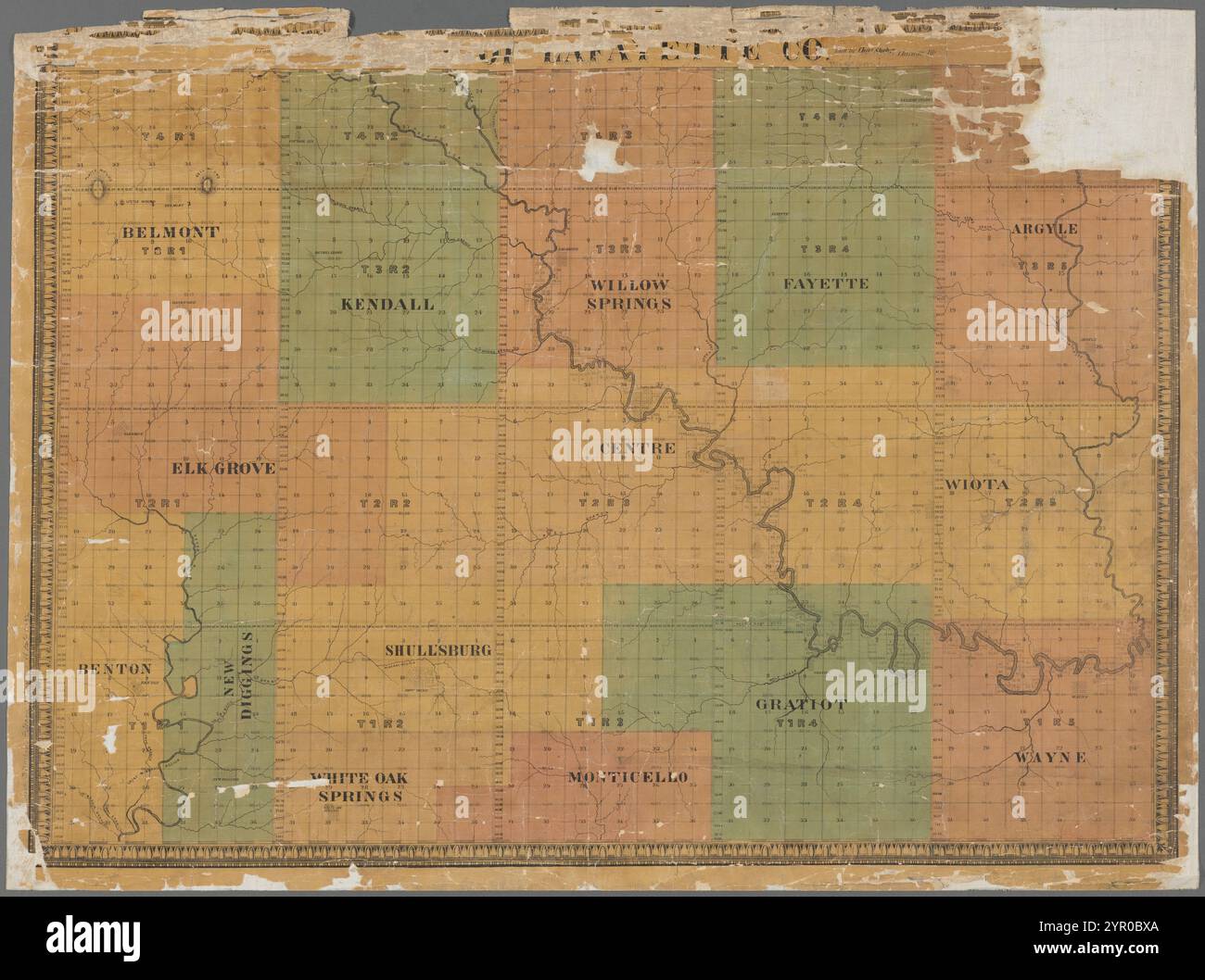 Wisconsin county map hi-res stock photography and images - Alamy