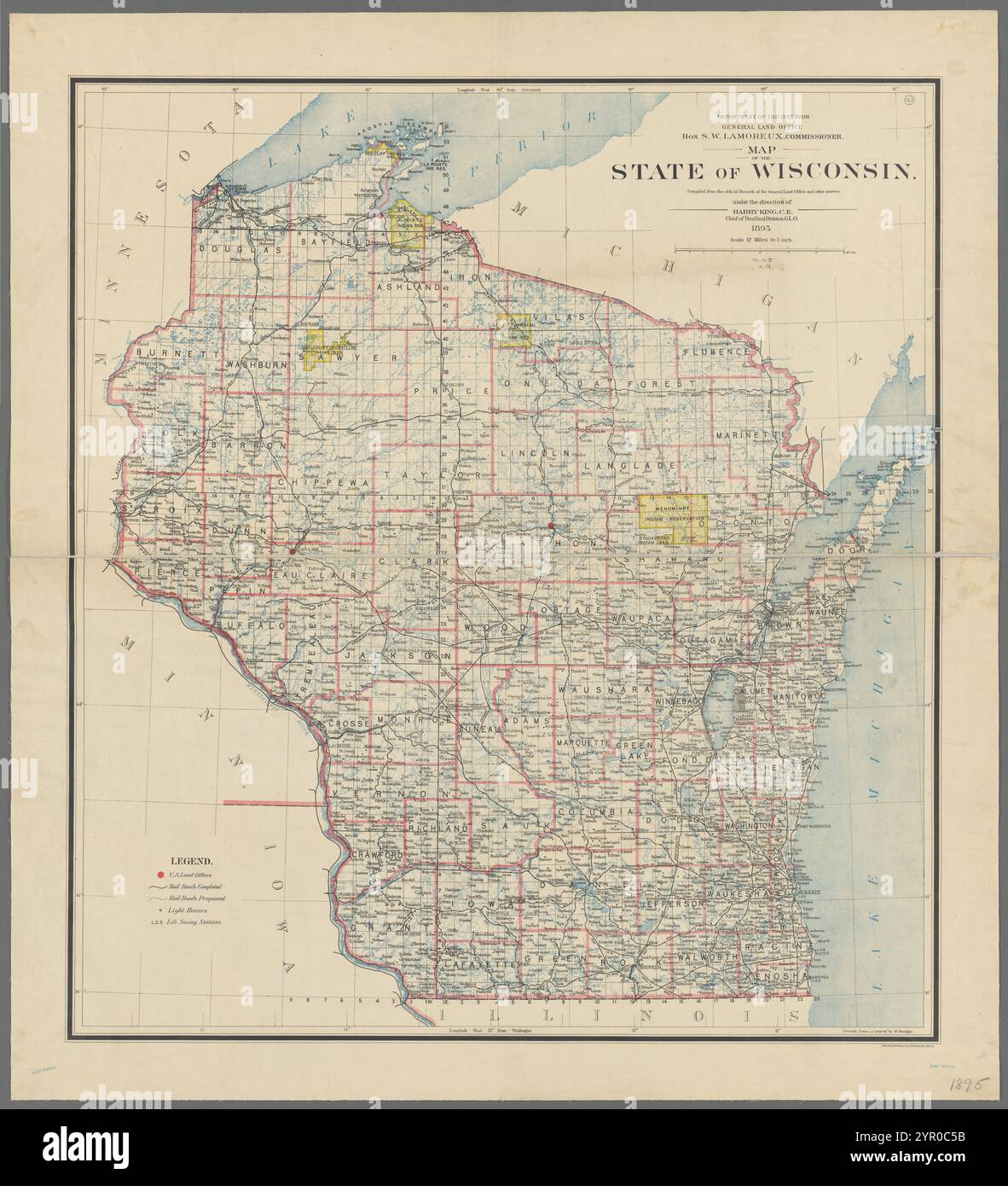 Map state wisconsin maps hi-res stock photography and images - Alamy