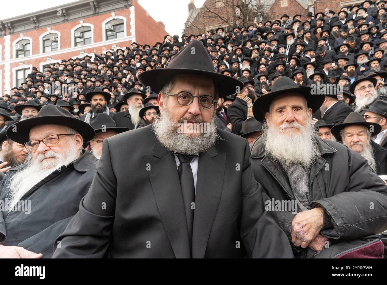New York, United States. 01st Dec, 2024. Thousands Rabbis gather for ...